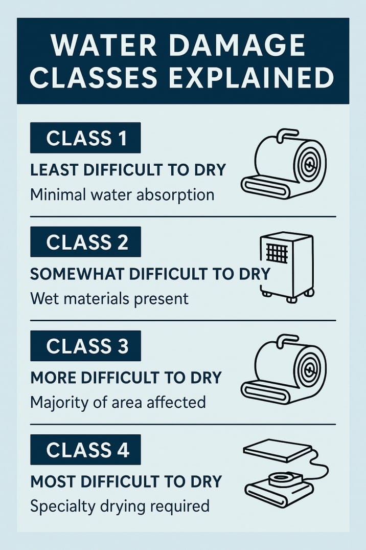 Water Damage Classes Explained – How The S500 Helps | Reztor